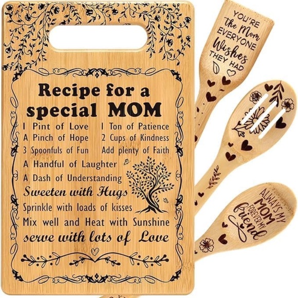 Kitchen | Engraved Wooden Kitchen Set | Poshmark